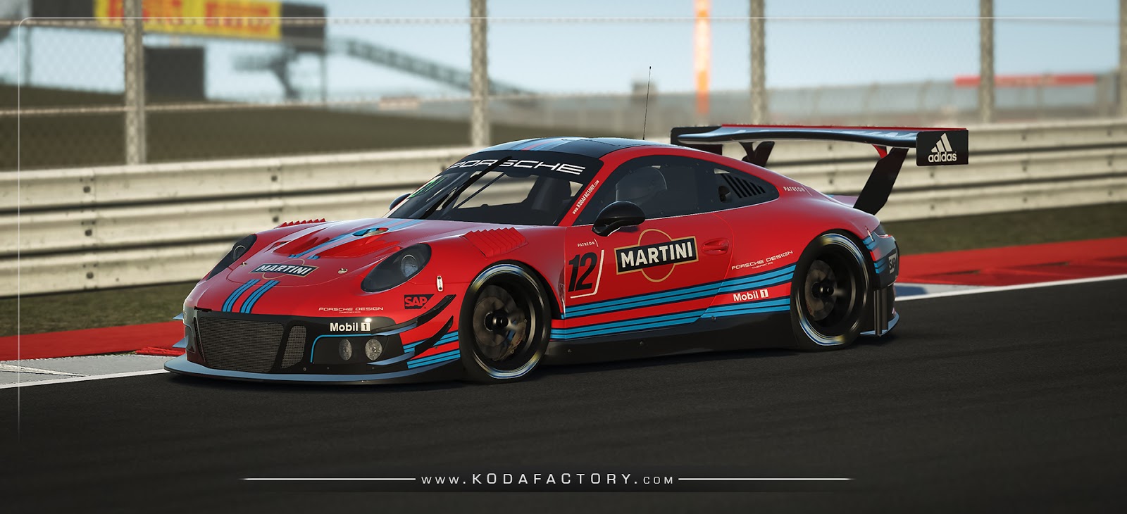 Koda Factory: Martini Racing Rosso Porsche 911 GT3 R | rFactor2