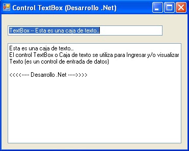 TextBox o Caja de texto | Desarrollo .Net