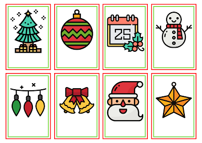 Les jeux 2 langues: Mémory Navidad - ES