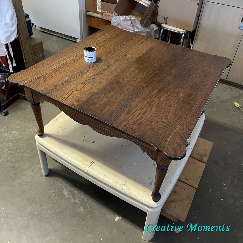 How I Reloved A Water Stained Table Top