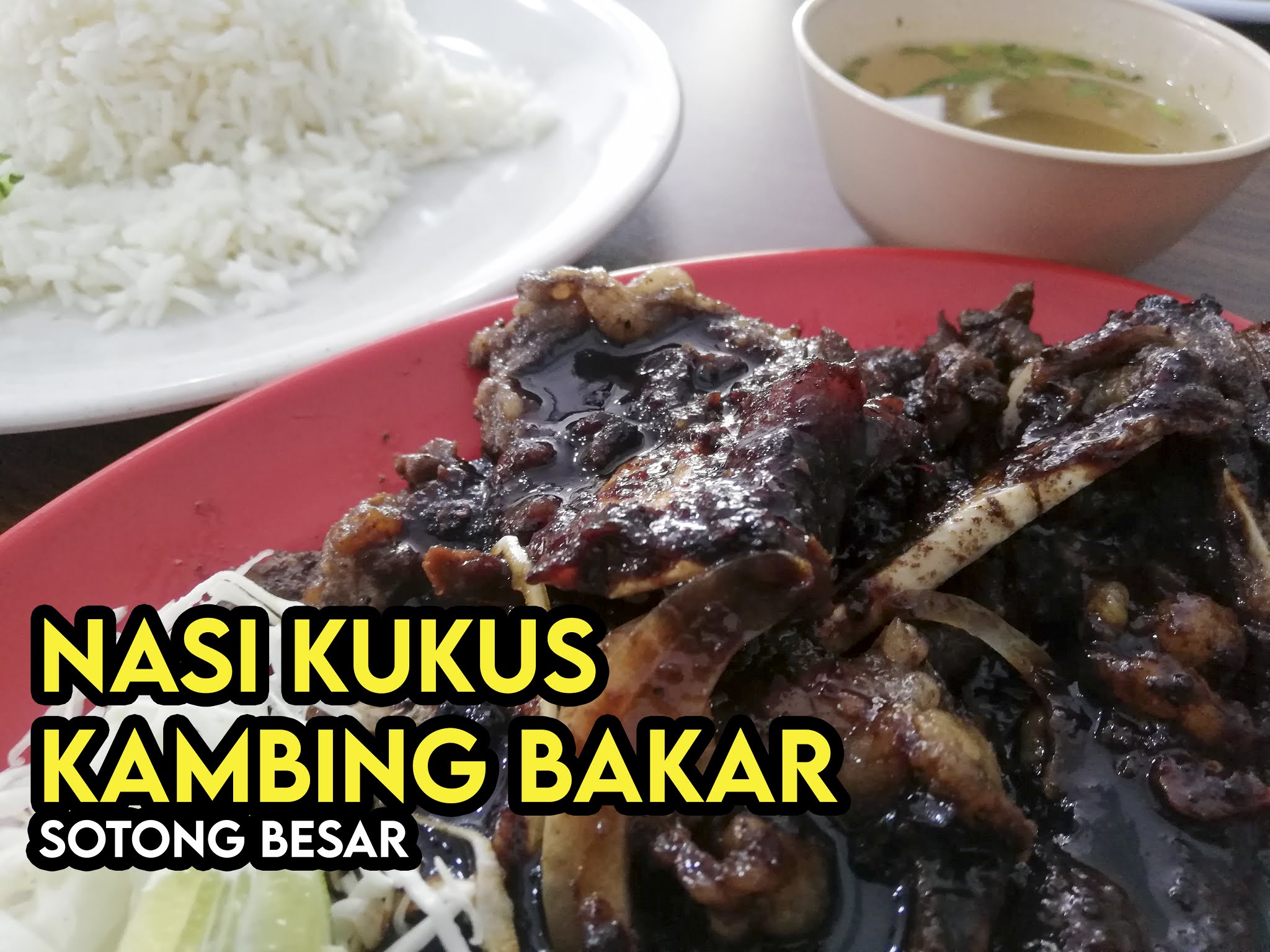 Nasi Kukus Daging Kambing Bakar Di Nasi Kukus Sotong Besar Shah Alam