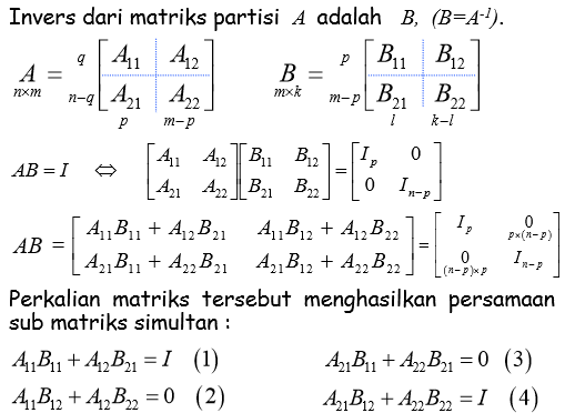 Invers Metode Partisi Matriks