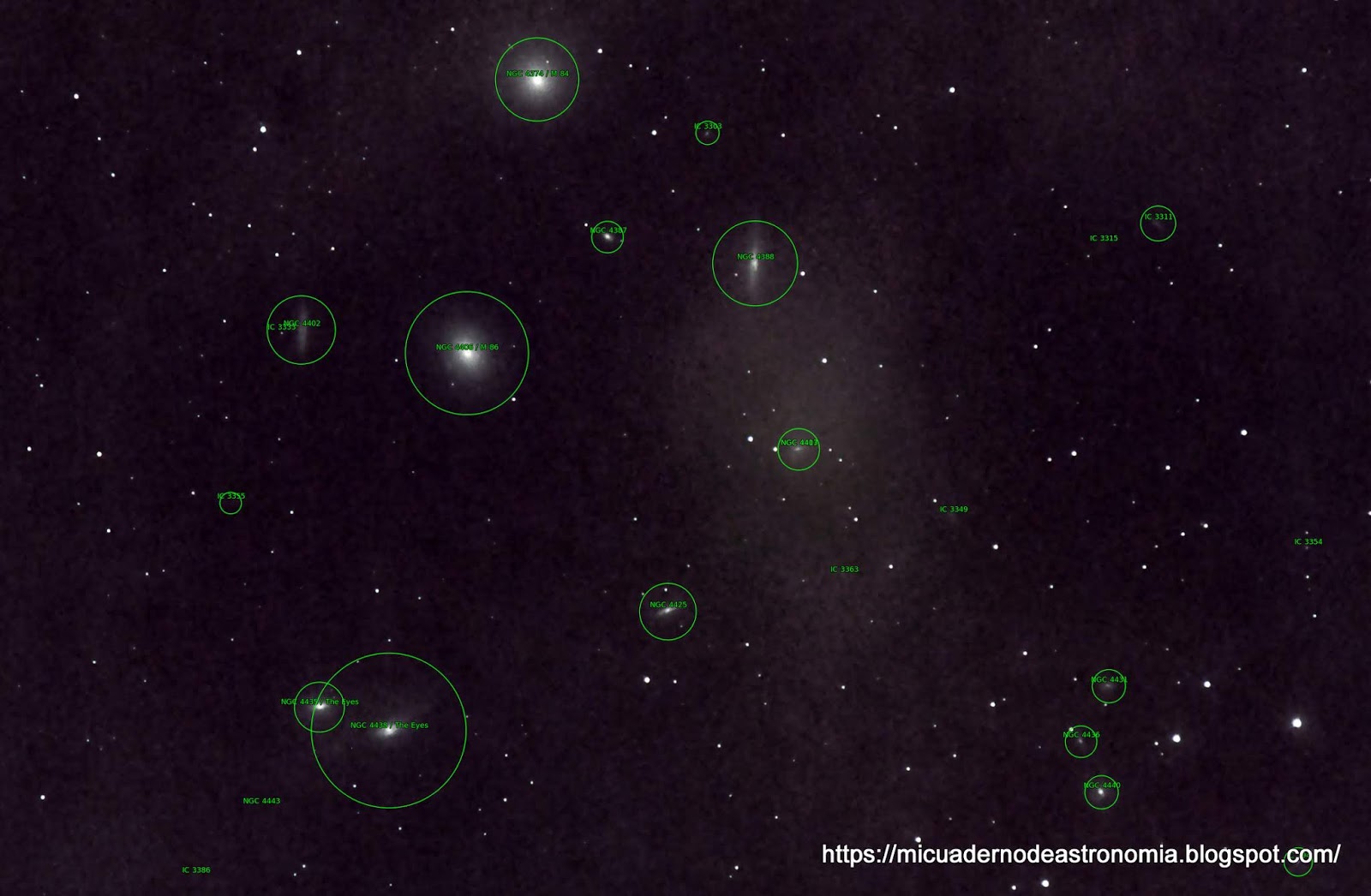 Mi cuaderno de Astronomia : MESSIER 86 O M-86
