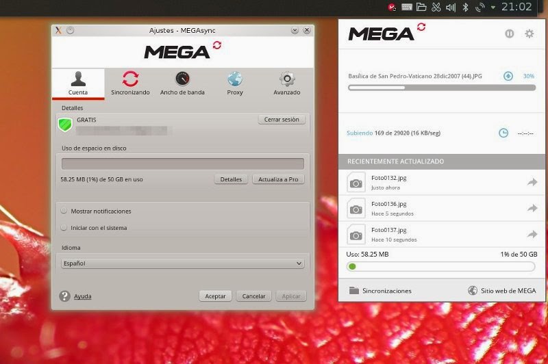 VOROMV UBUNTU: MegaSync de Mega para Linux. 50 Gb en la nube con un ...