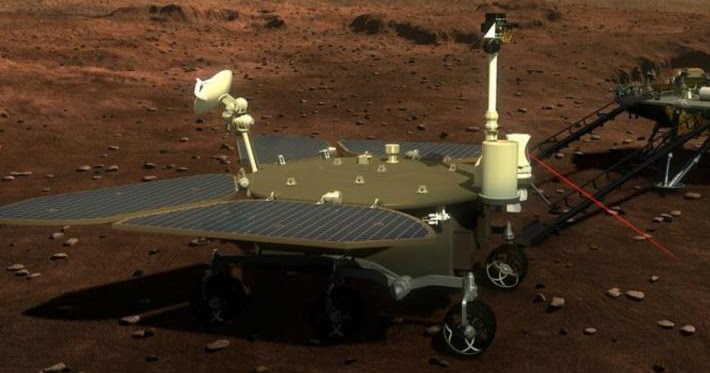 China revela las primeras imagenes del robot que enviarà a Marte.