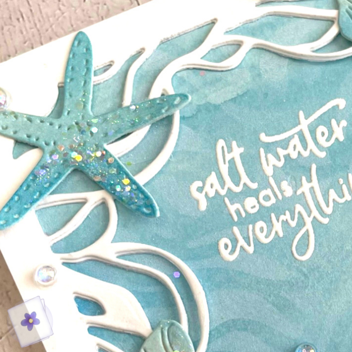 Seashells Die in Blue Tones | Troqueles de Caracolas en Tonos Azules