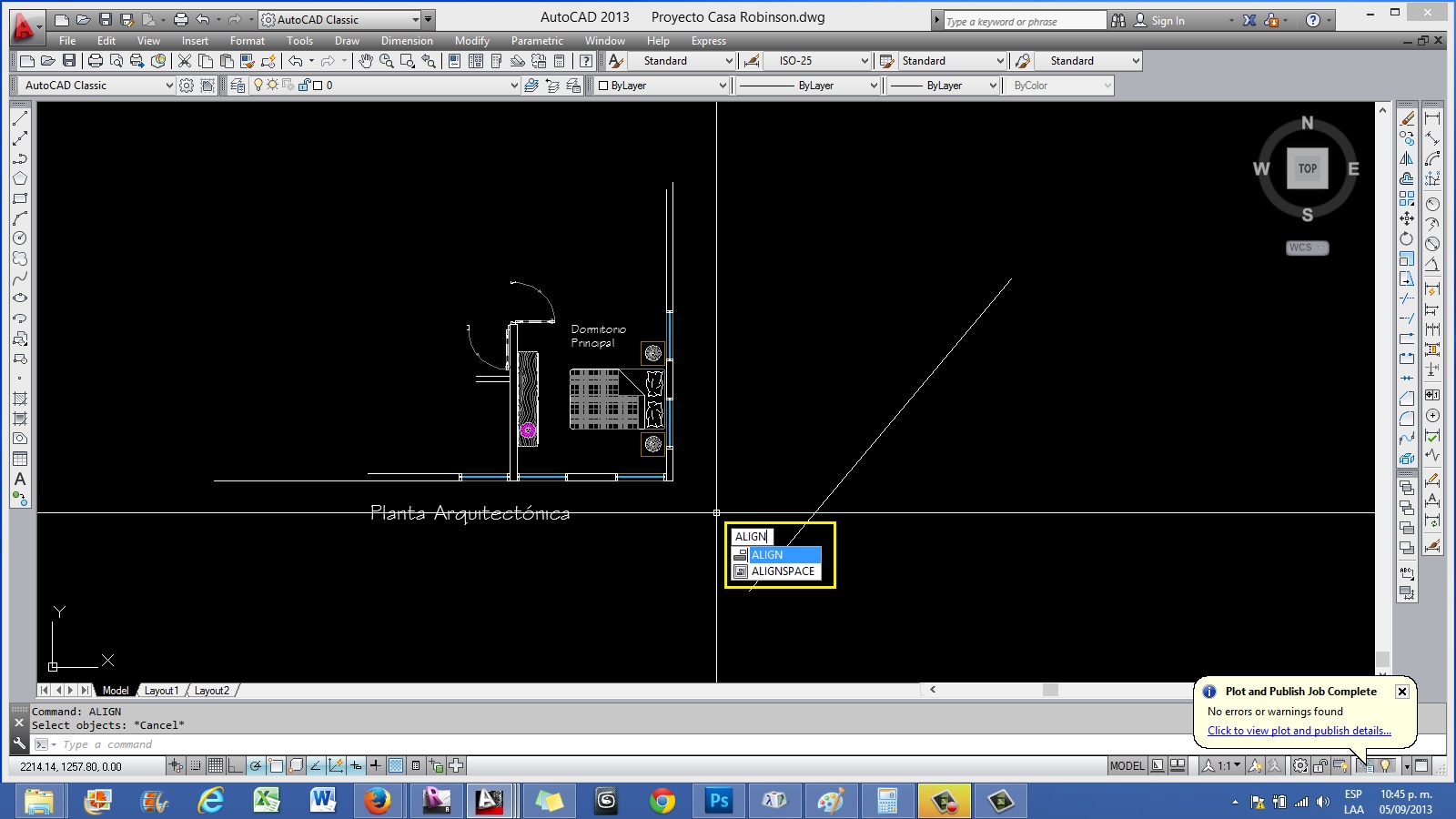 Pasos para alinear un objeto con el Comando ALIGN en AutoCad - DominarCad