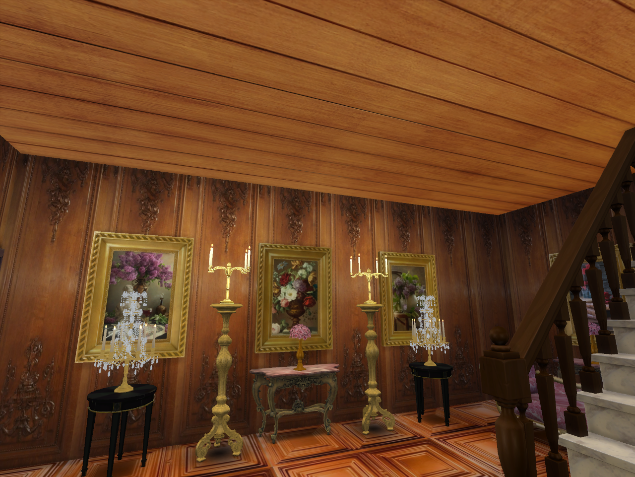 Anna Quinn Stories: Amazing Golden Ornamented Ceilings Set V For SIMS 4