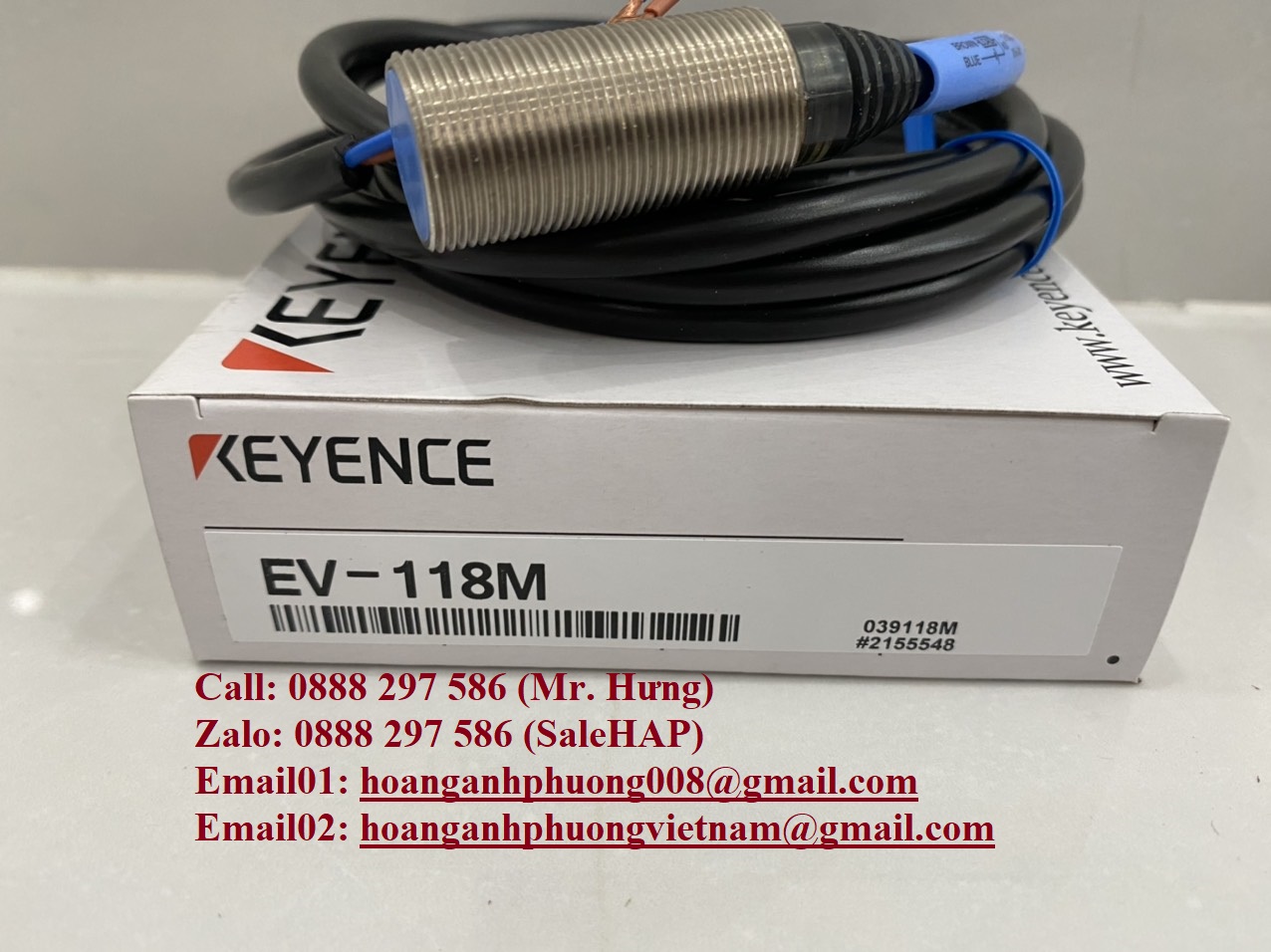 Thiết bị chính, loại có vỏ bọc, M18 EV-118M Keyence
