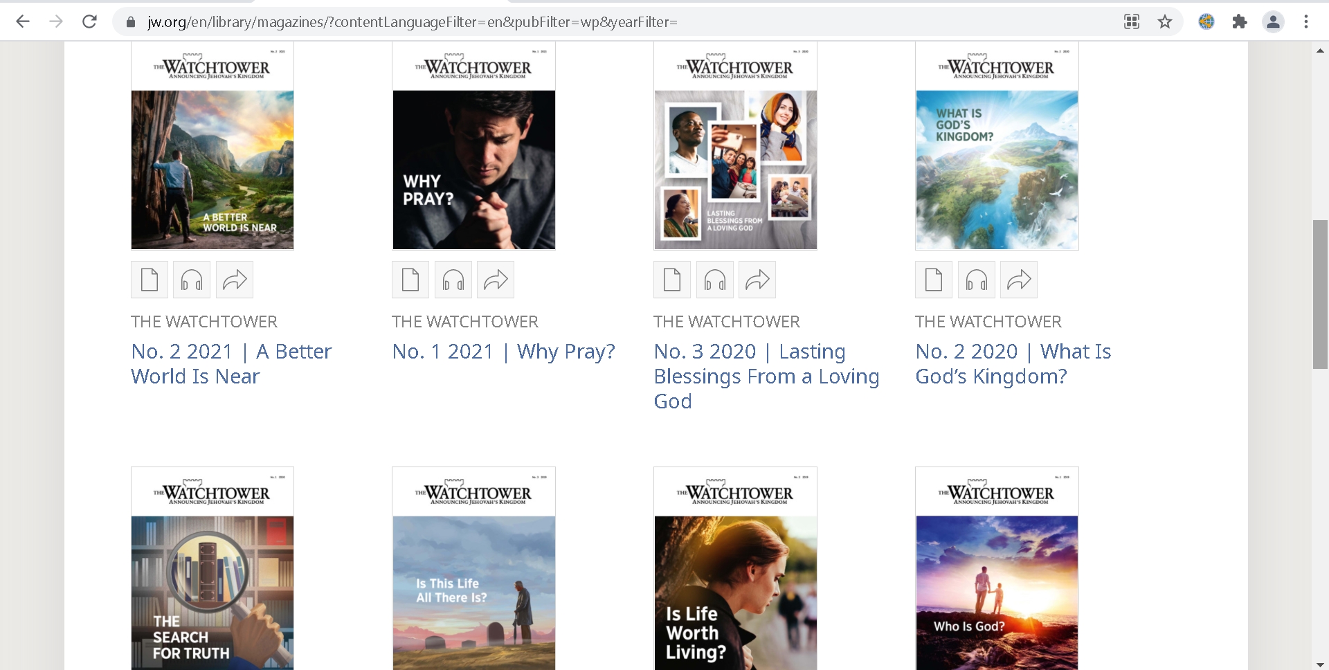 Jehovah's Witnesses - Resources 2021