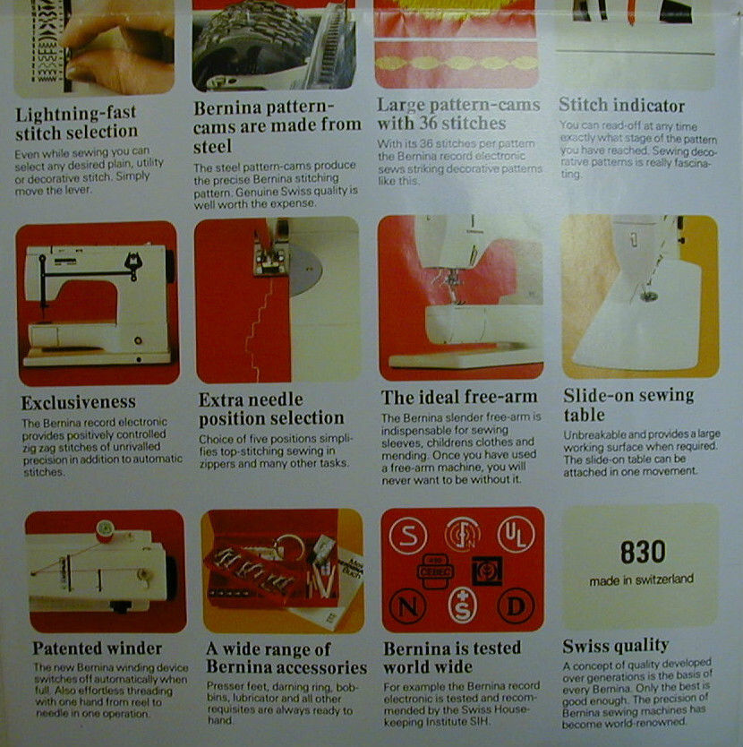 Bernina 830 Record Sewing Machine