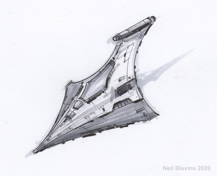 Neil Blevins' Blog: Many More Spaceship Doodling