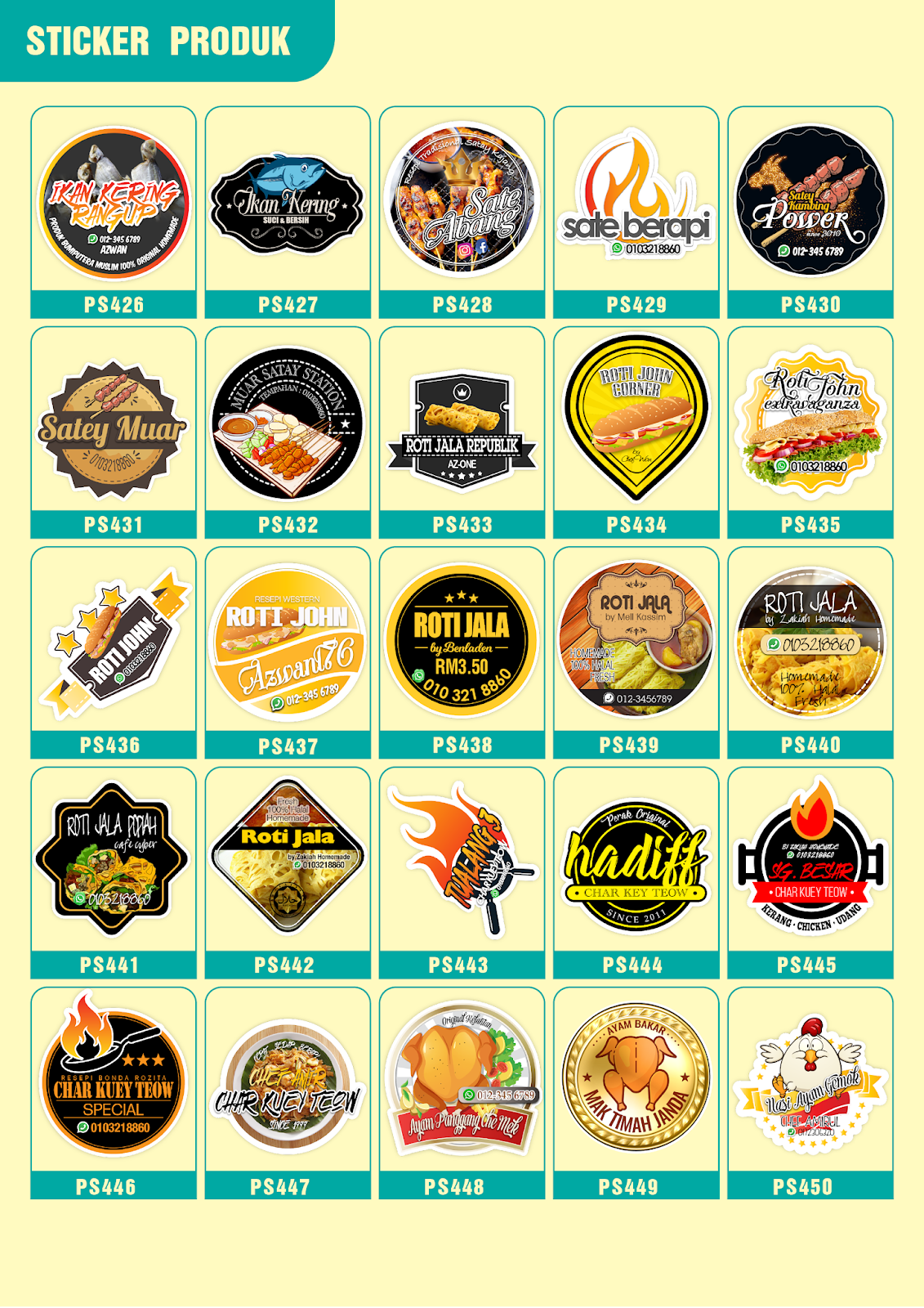 SYAZA CREATIVE: STICKER PRODUK