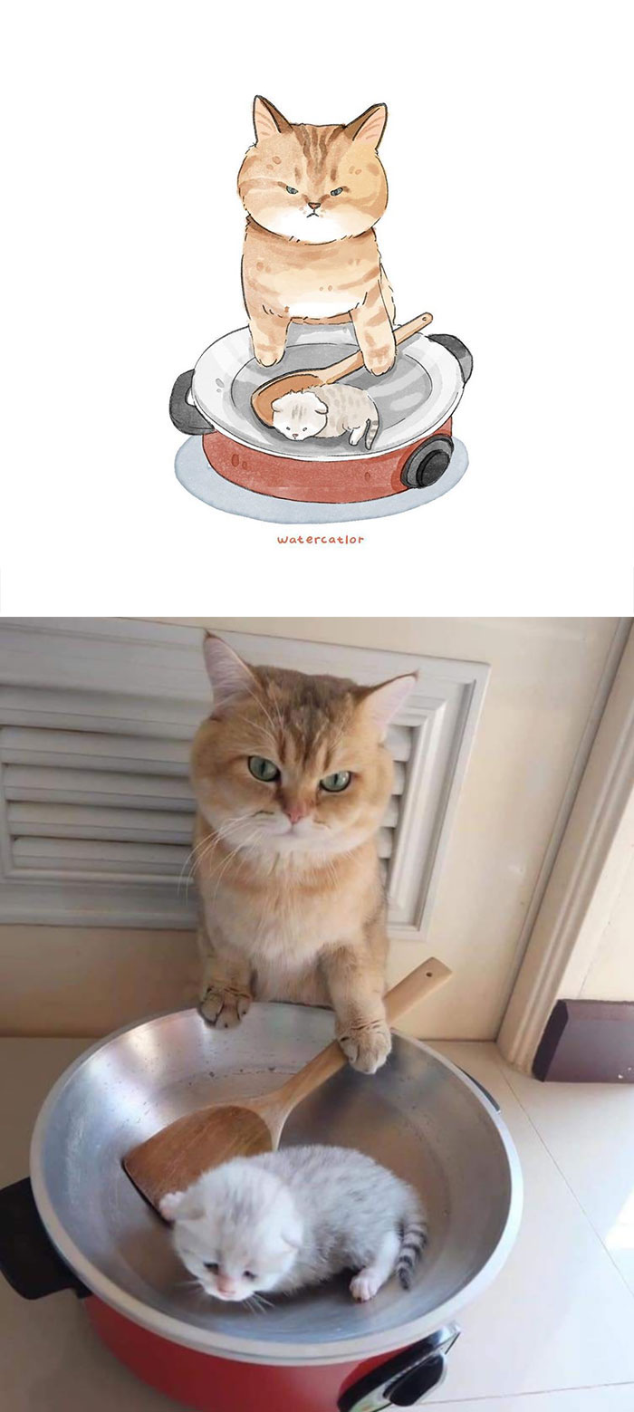 Melukis Gambar Lukisan Kucing Comel - Contoh Gambar Lukisan Melukis Gambar Lukisan Kucing Comel - Contoh Gambar Lukisan