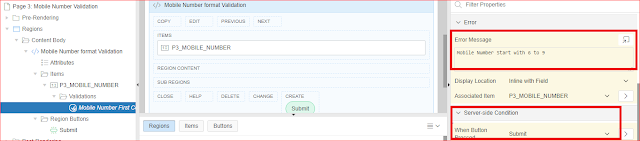 Mobile Number Format Validation In Oracle Apex Javainhand Tutorial