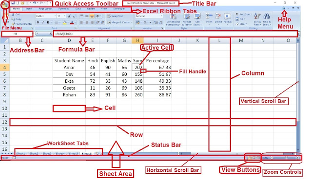 Microsoft Excel Basic Components