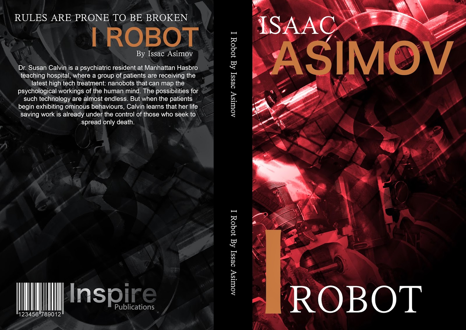 University Portfolio 2014: FMP I Robot Book Cover (Front & Back)