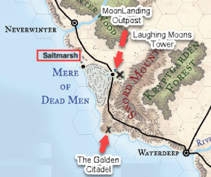 The Laughing Moons: Updated Map of the Lands of Faerûn