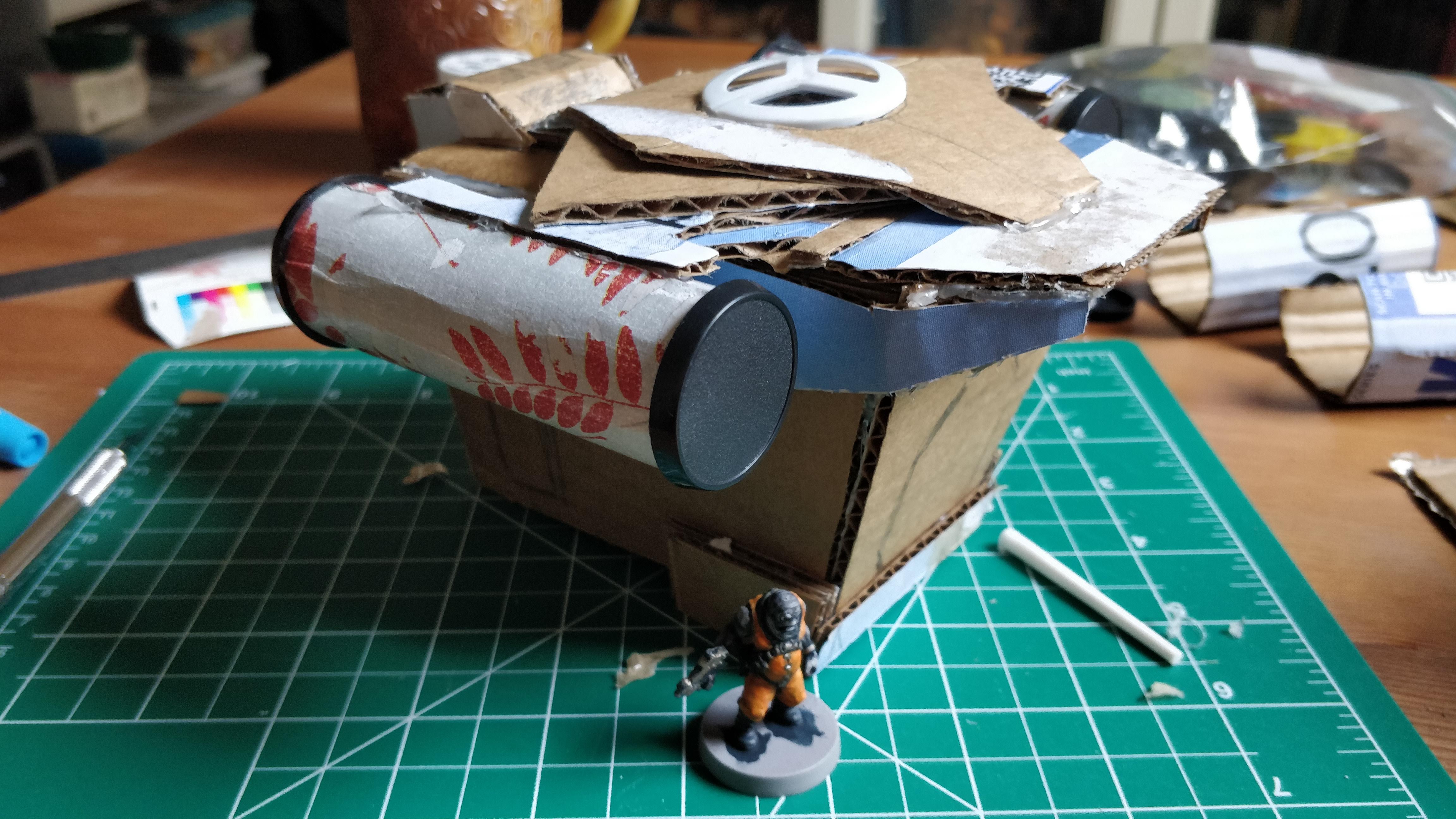 Tower of the Archmage: Cardboard Spaceship for Stargrave part 1