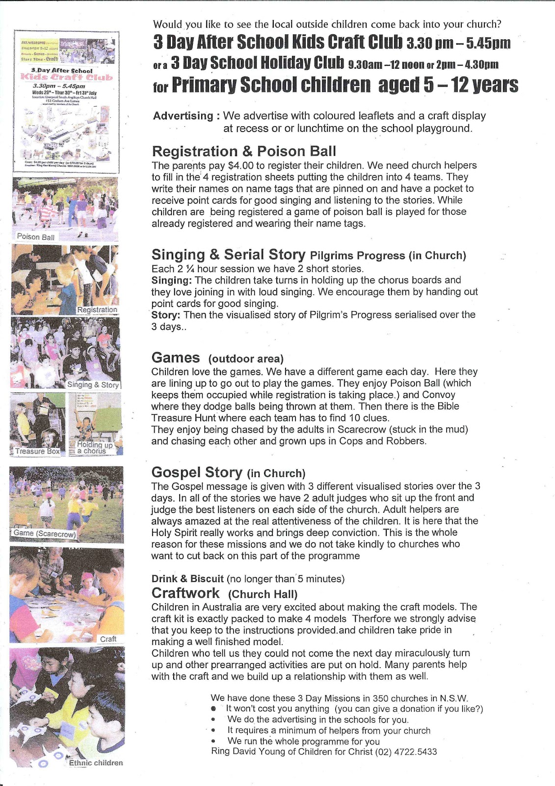 Children For Christ: Outreaches