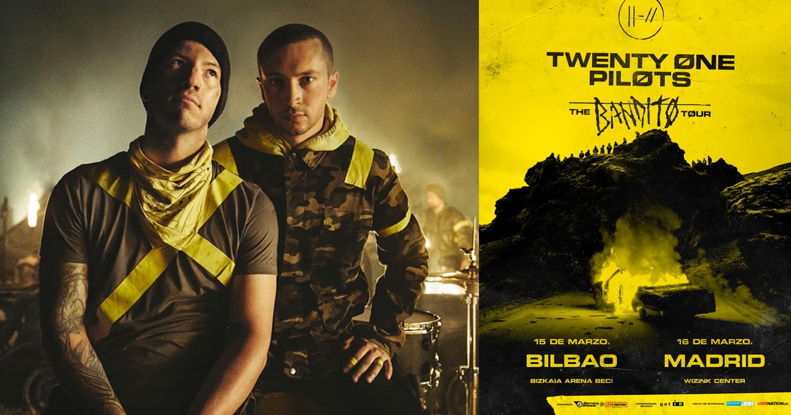 Twenty One Pilot actúa por primera vez en España con parada en BEC! el ...