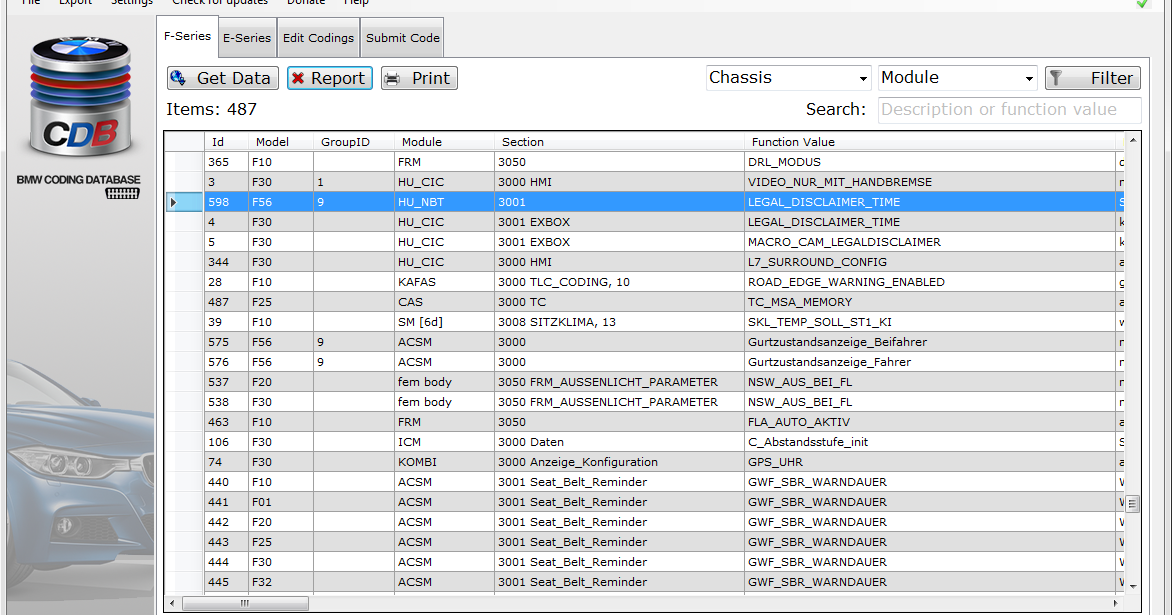 Diagnose und Codierung an BMW- und VAG-Fahrzeugen: BmwCodingDatabase ...