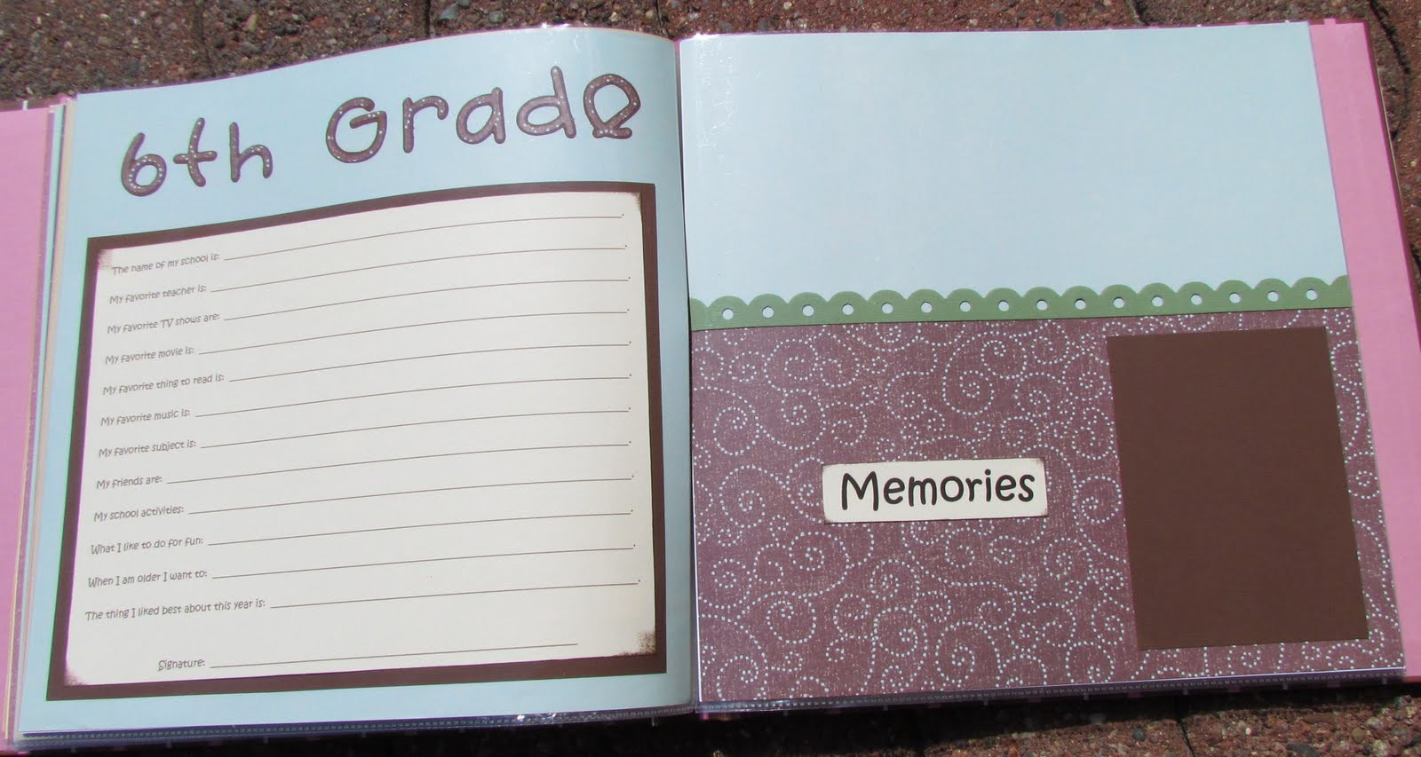 Timesaving Designs: PK-12th grade 12x12 School Memory Album