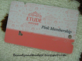Beauty and Budget: Etude House Pink Membership Card