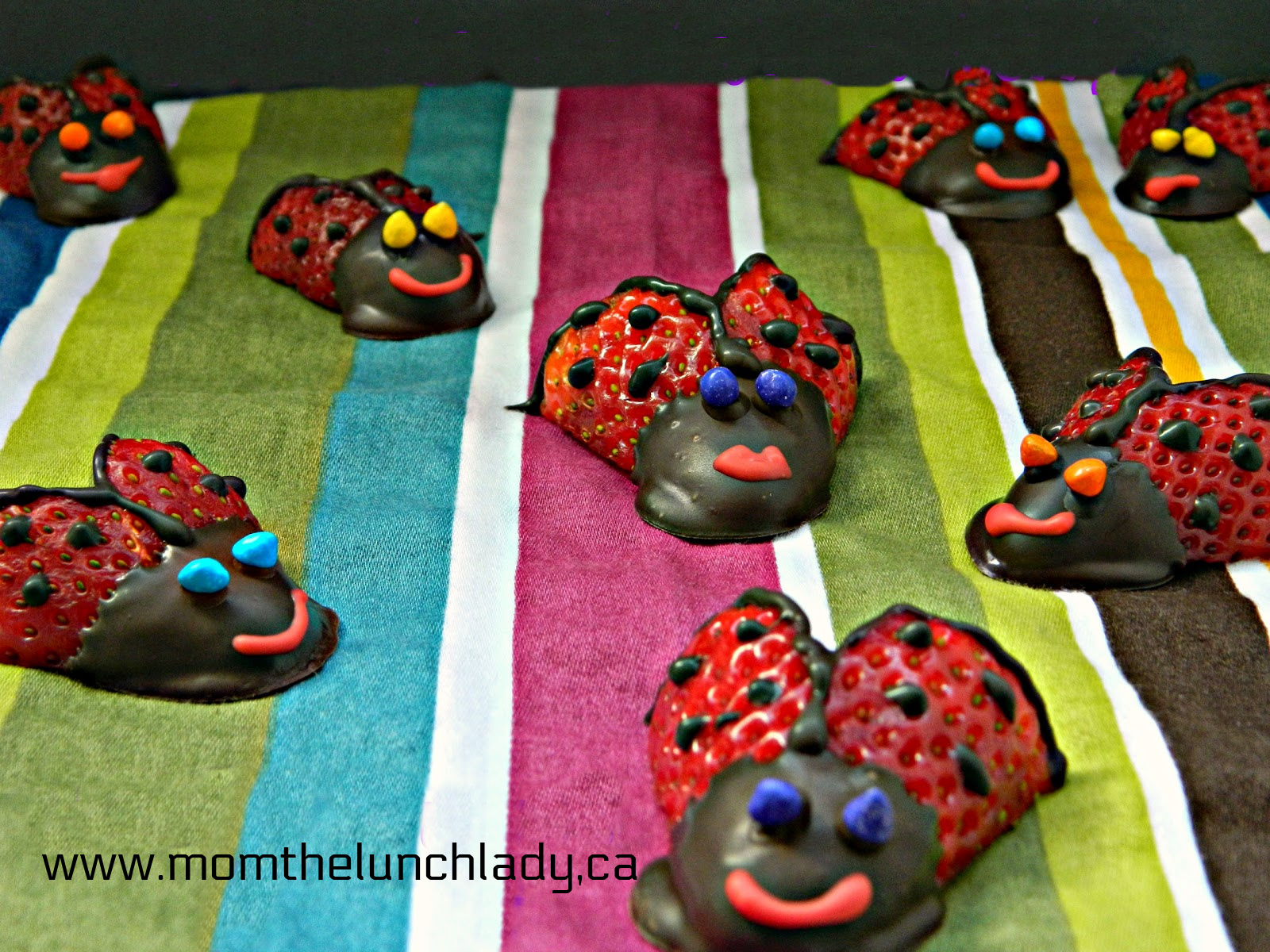 Chocolate Covered Strawberry Ladybugs
