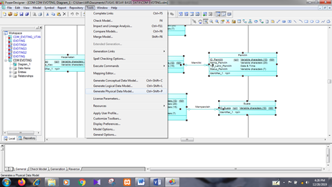BASIS DATA: BASIS DATA - PDM (PHYSICAL DATA MODEL)