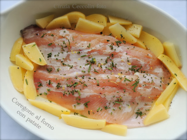 Coregone al forno con patate