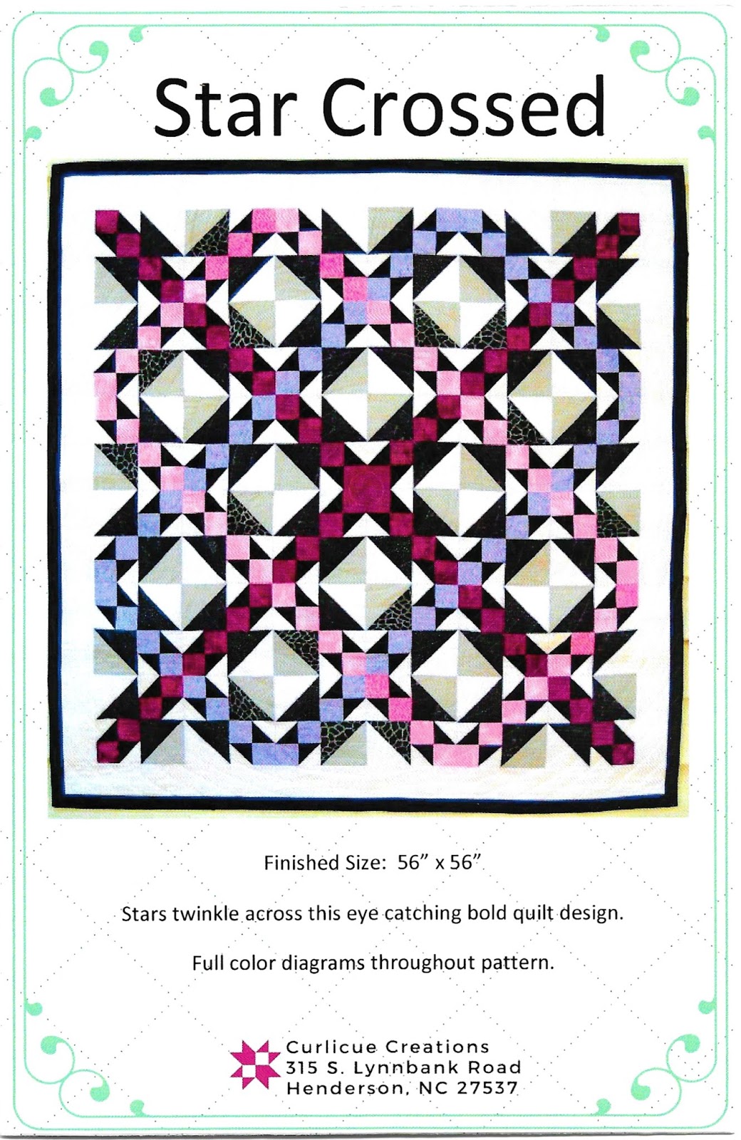 Curlicue Creations: New Pattern! ~ Star Crossed Quilt