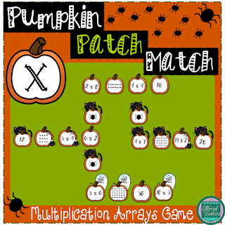 Morsel Tidbits: Pumpkin Patch Match: Multiplication with Arrays Center Game