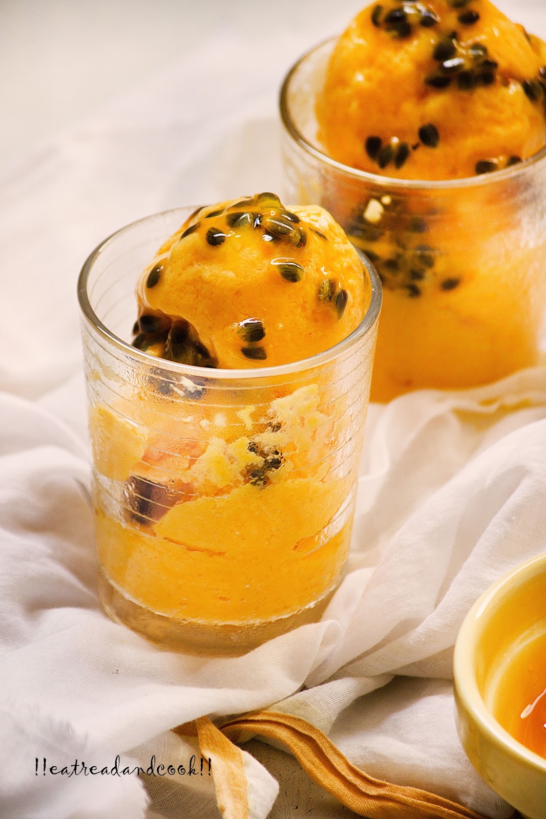 Mango and Passion Fruit Sorbet