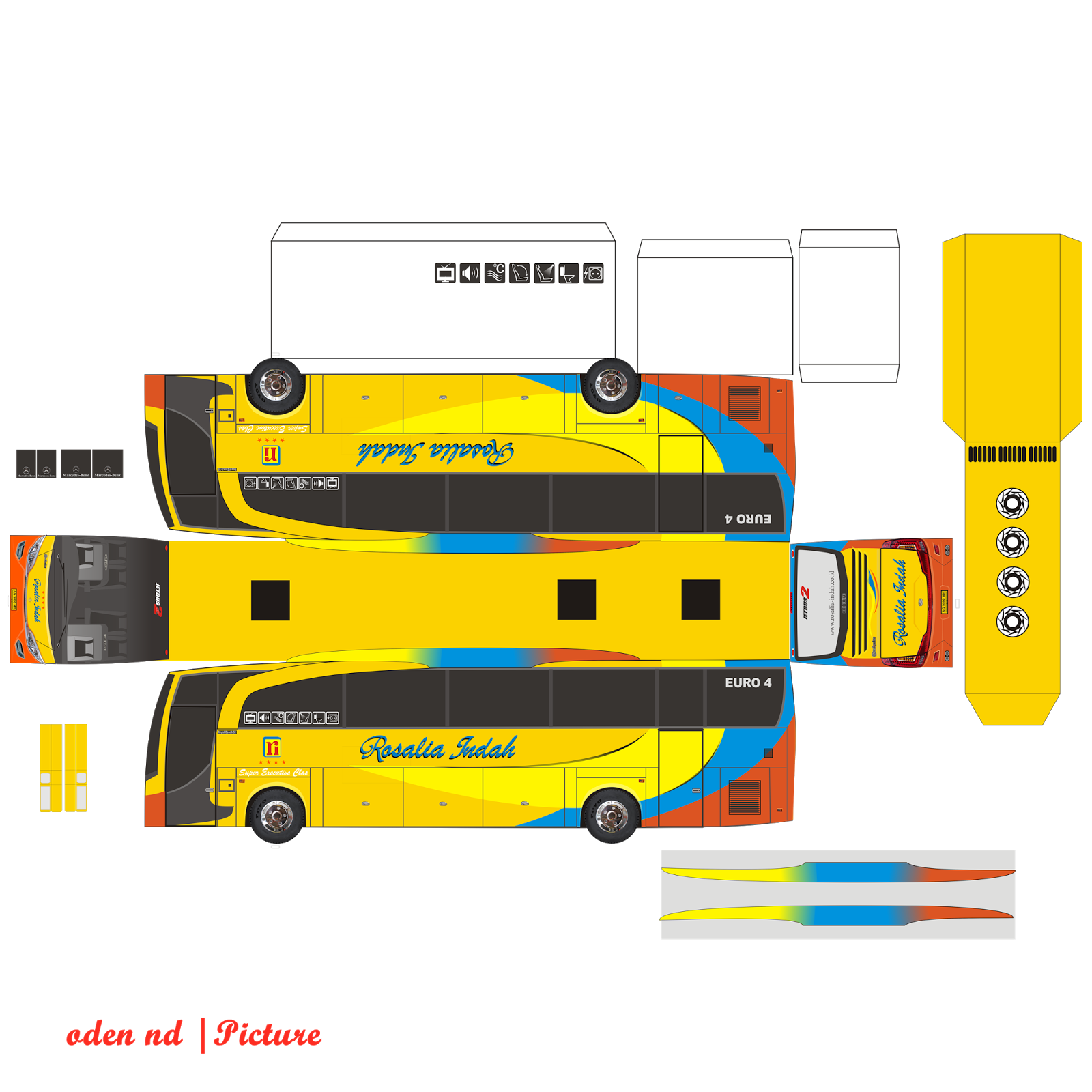 Papercraft Bus - Rumahbis