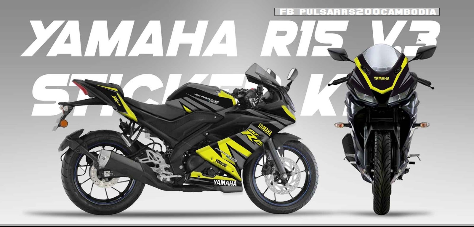 Yamaha R15 V3 Slashed Racing Design | psdesignsticker | LaikerKH Shop
