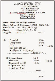 Pharmacist Life: Salinan Resep (Apograph, exemplum, atau afschrift)