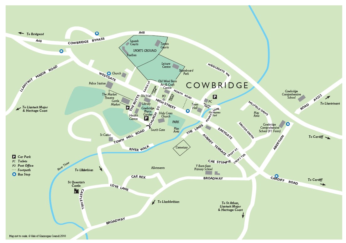 Raquel Ritz Viajes: Mapa de Cowbridge- UK