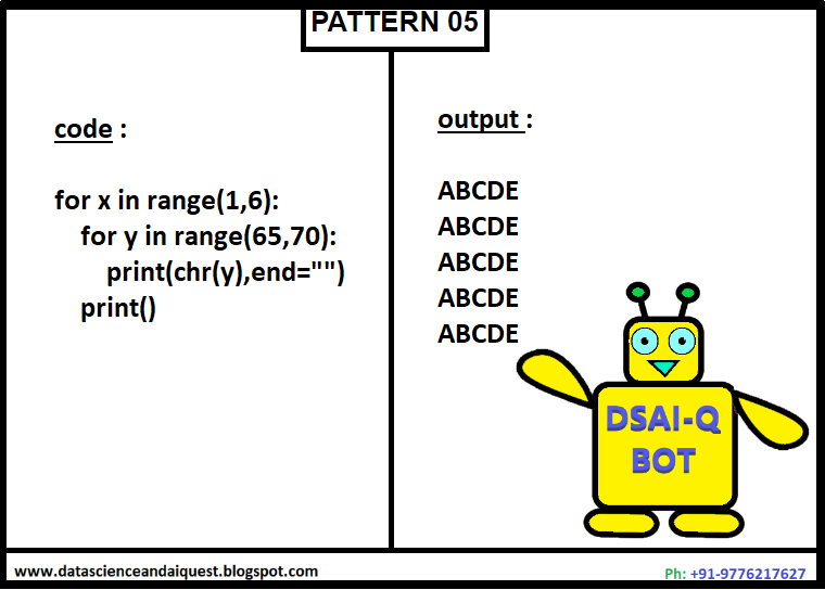 Data Science and AI Quest: Python Pattern Programming - 05