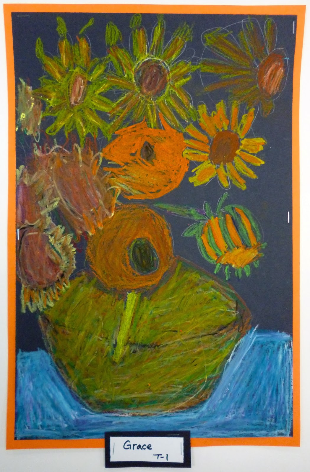 1st Grade Van Gogh Sunflowers… Lesson On Seeing Color