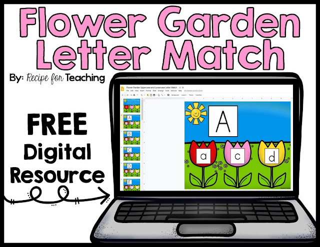 Flower Garden Letter Match - Recipe for Teaching