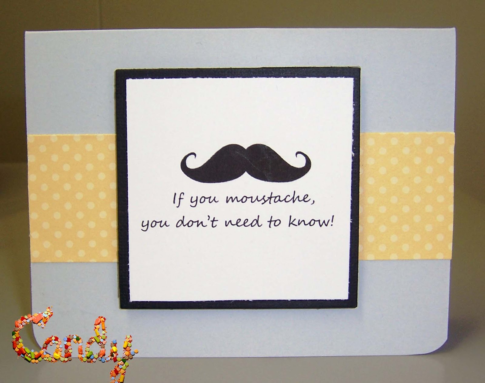 Purple Card Lady: Moustaches