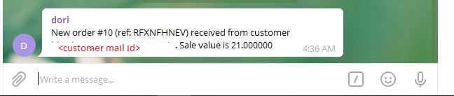 ~~Null Pointer Exception~~: New Order alert on Telegram for Prestashop
