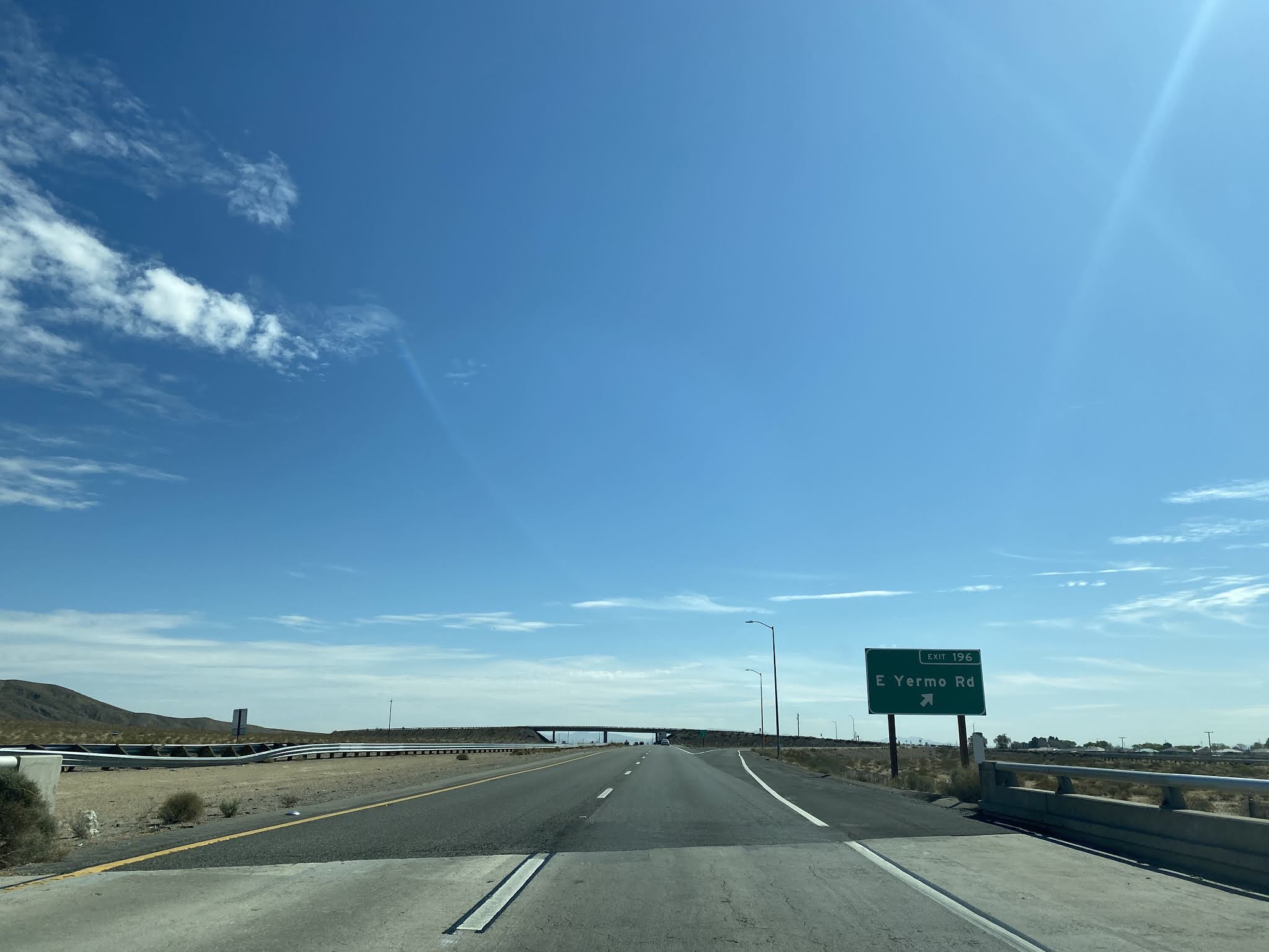 Interstate 15; the Mojave Freeway from Barstow to the Nevada State Line