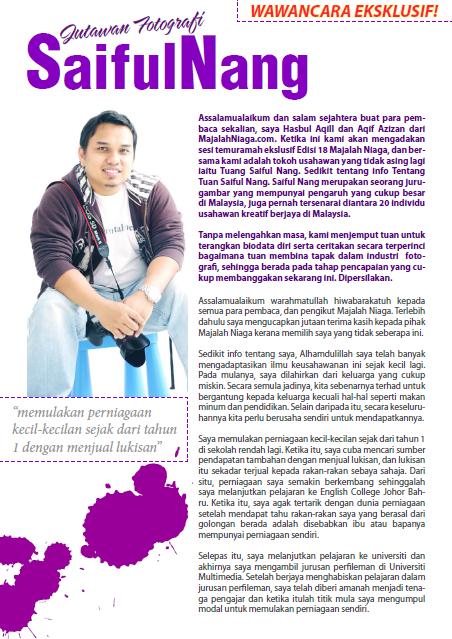 Successful Entrepreneur: Saiful Nang