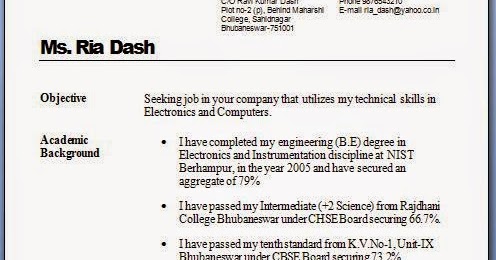 how to write bio data