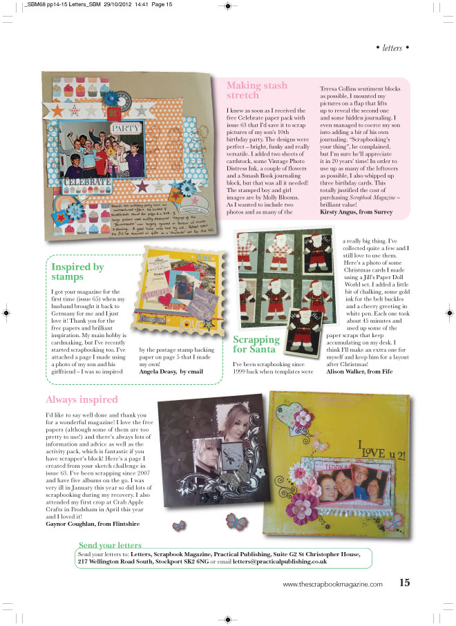 Frangipangie Creations: Published!!!! in This Month's Scrapbook Magazine