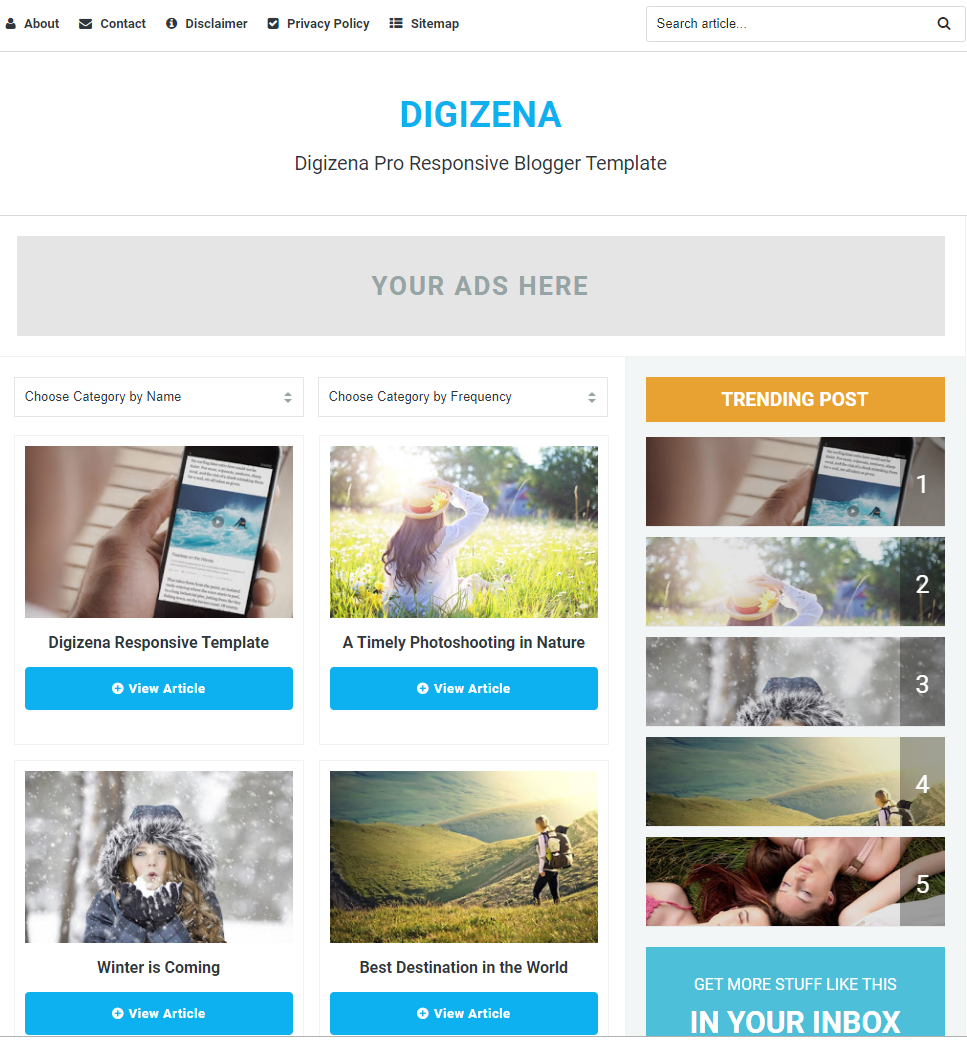 Top 10 best free responsive blogger templates