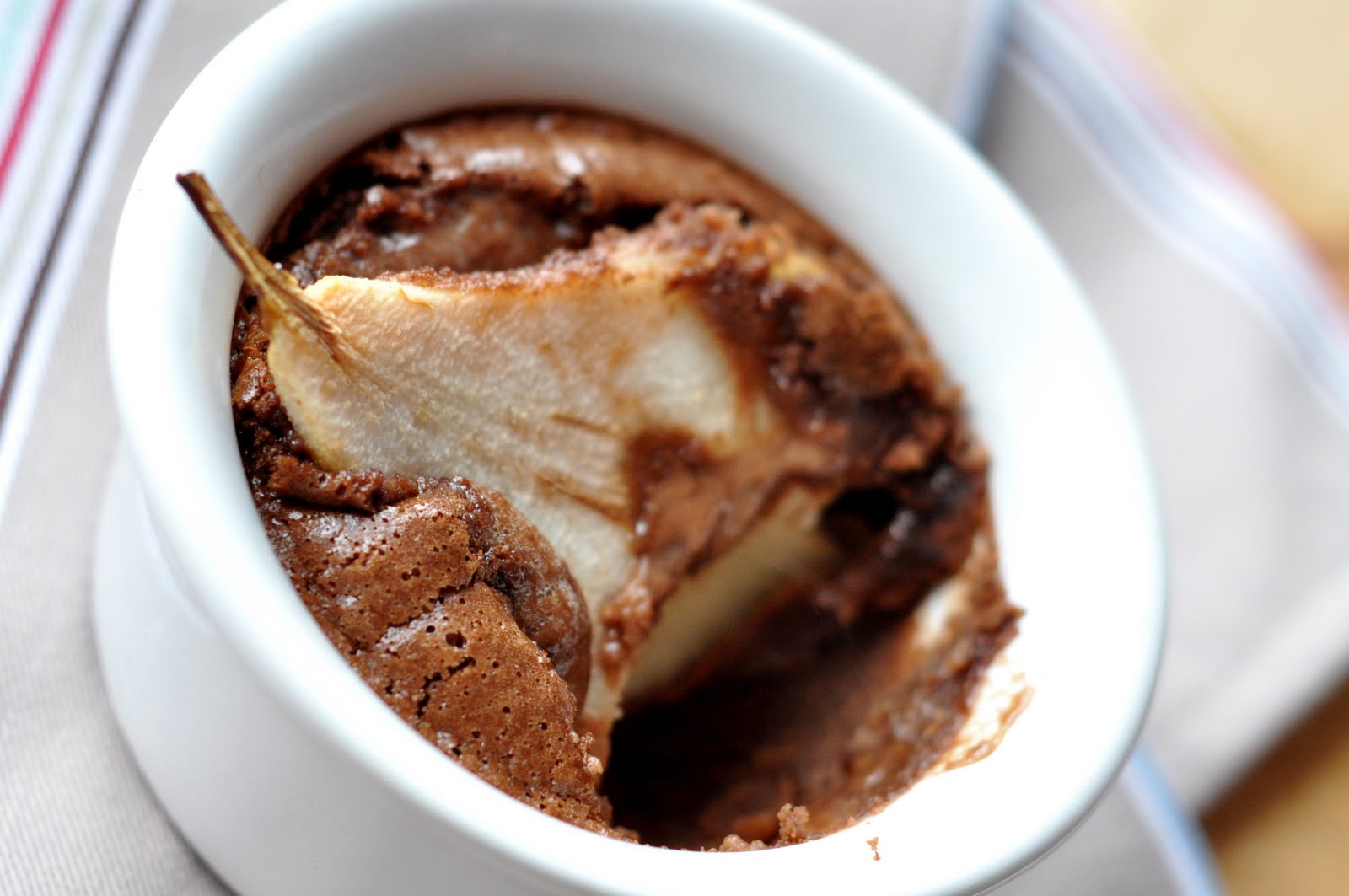 agata's kitchen: Chocolate and pear clafoutis
