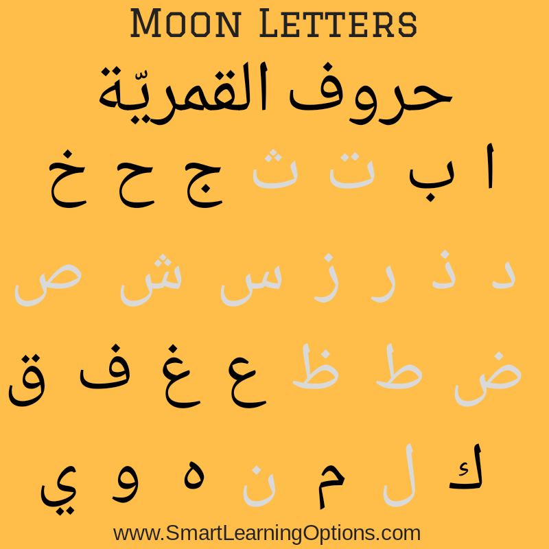 Sun and Moon letters - Arabic Grammar Basics